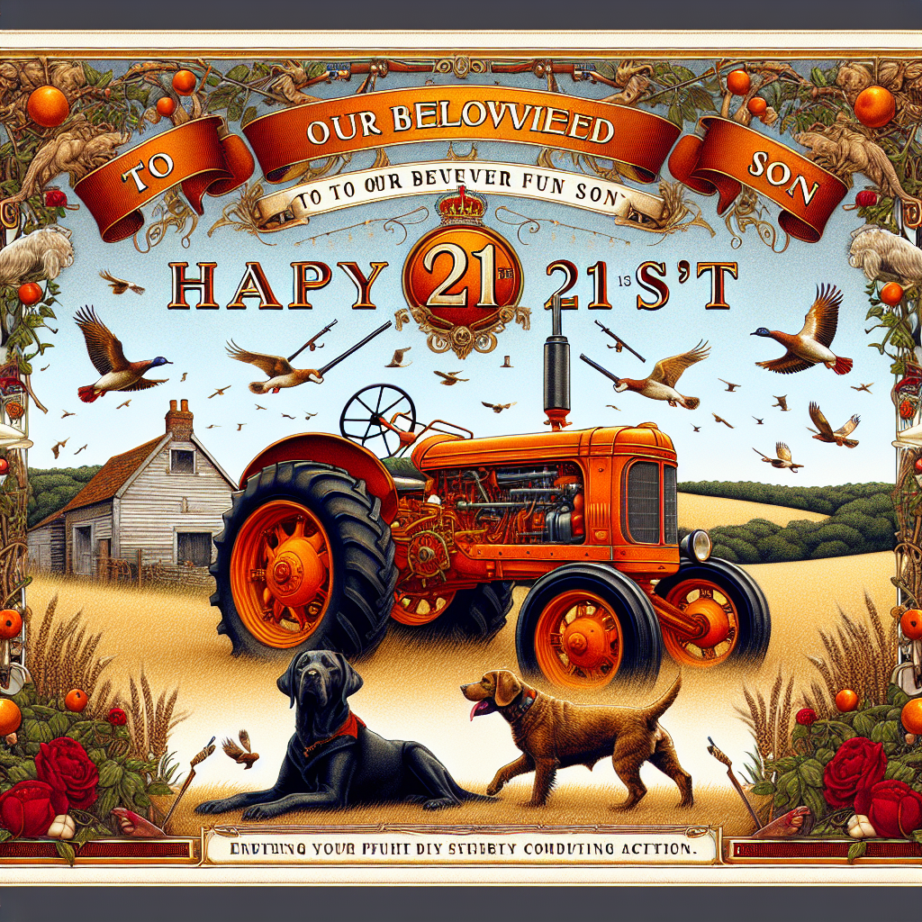 Countryside Birthday Cards - Silly Robot Cards