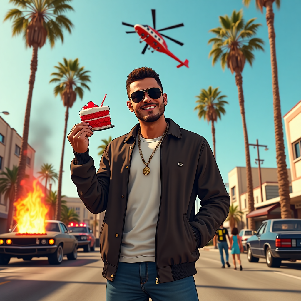 GTA San Andreas Birthday Cards - Silly Robot Cards