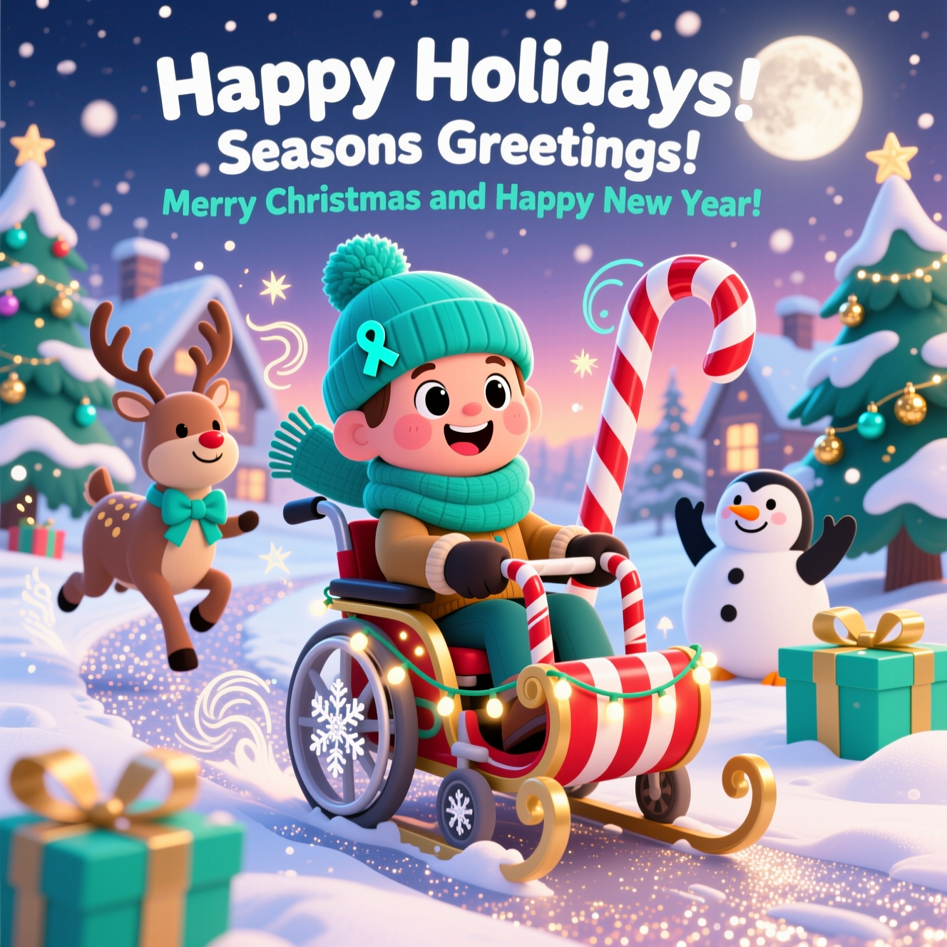 Mobility Awareness Christmas Cards - Silly Robot Cards