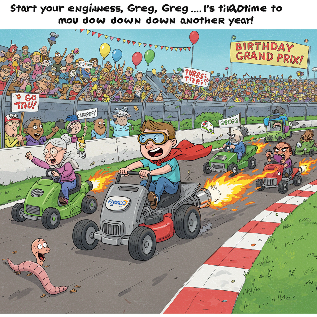 Birthday Grand Prix Birthday Cards - Silly Robot Cards