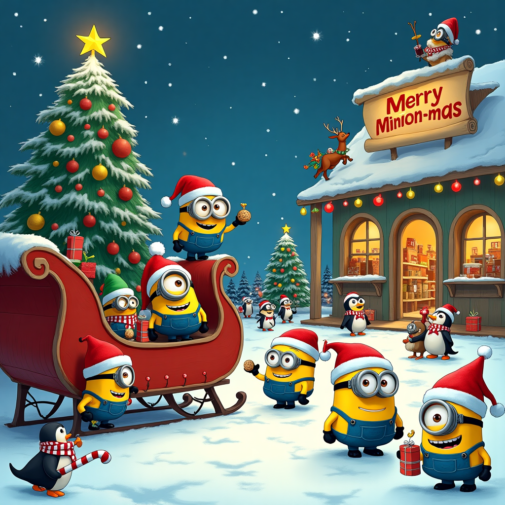 Classic Cartoon Style Christmas Cards - Silly Robot Cards