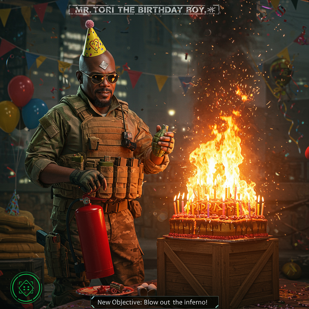 Samuel L. Jackson Lookalike Birthday Cards - Silly Robot Cards