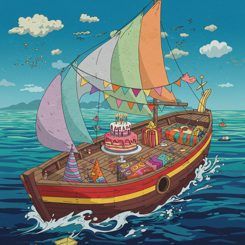 Fluid Movement Birthday Cards - Silly Robot Cards