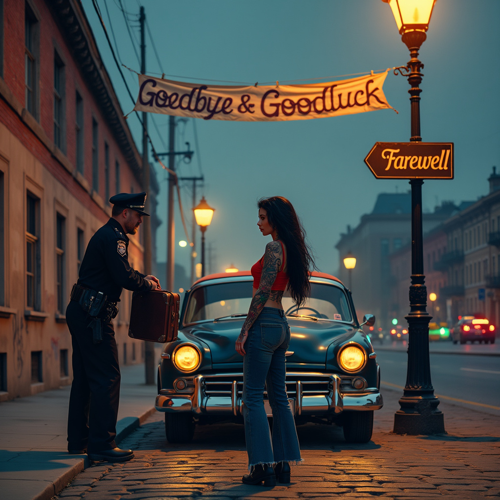 Police Farewell Cards - Silly Robot Cards