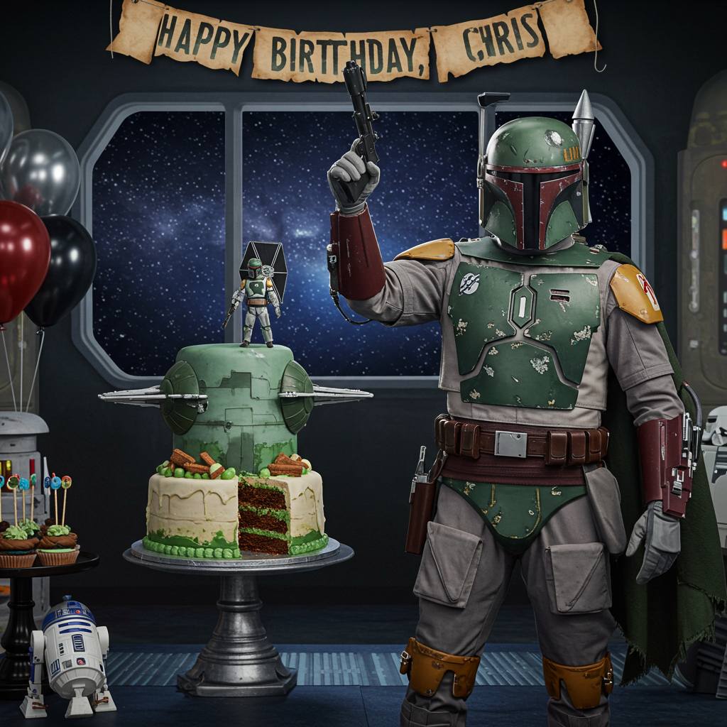Mandalorian Birthday Cards - Silly Robot Cards