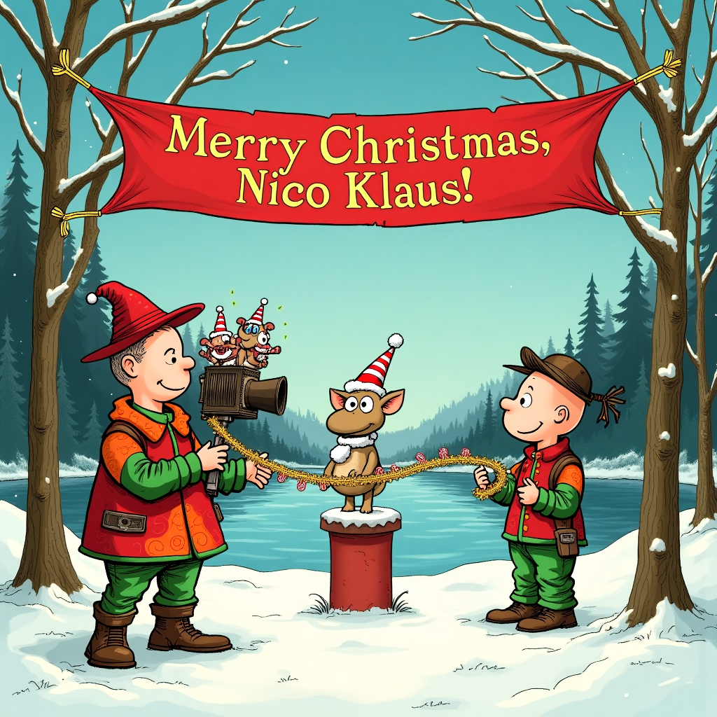 Iconic Visual Styles Christmas Cards - Silly Robot Cards