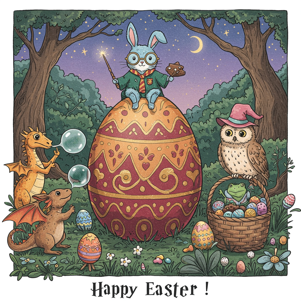 Humorous Illustration Easter Cards - Silly Robot Cards