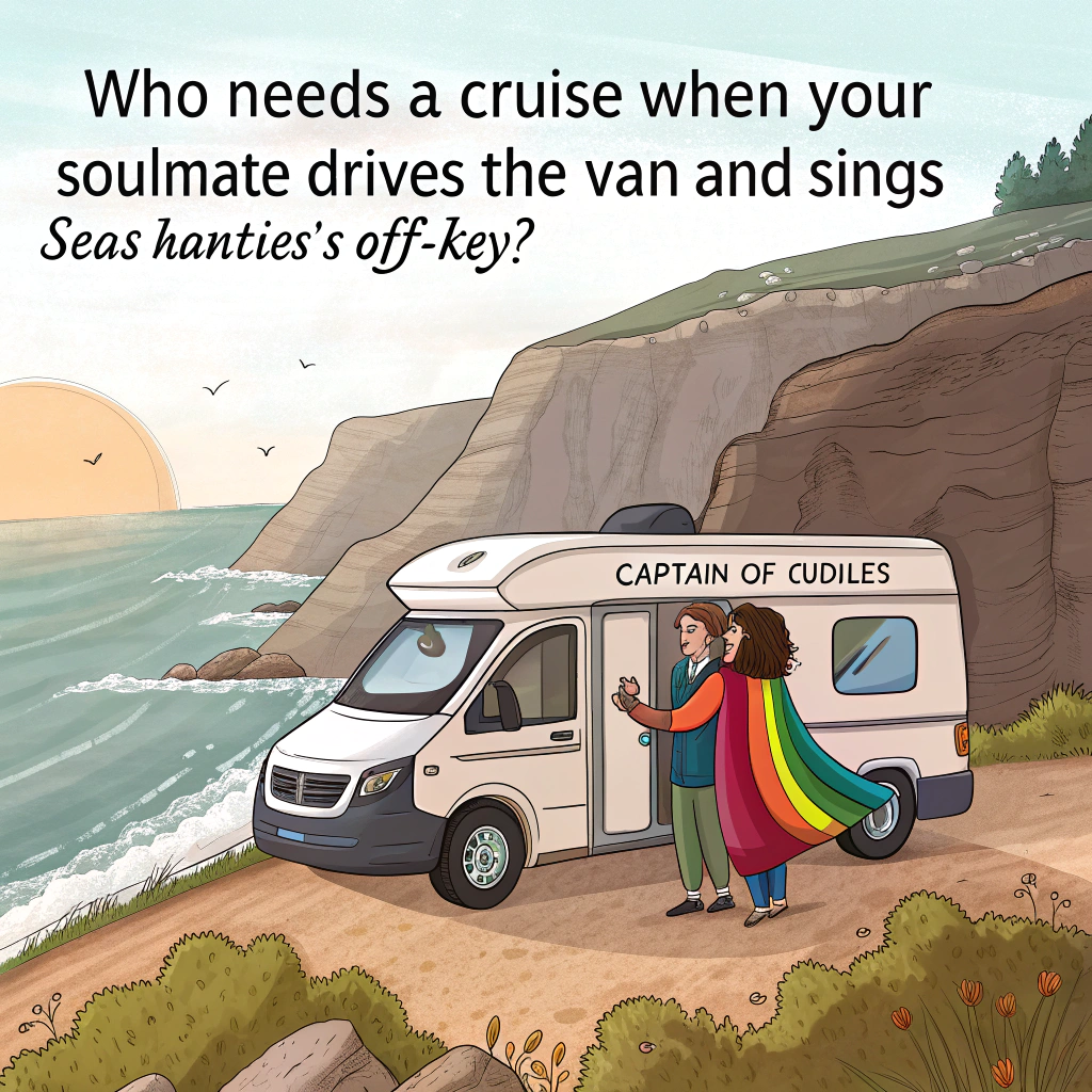 1) Birthday AI Generated Card - Lesbian partner, Mobile home, and Sea ...