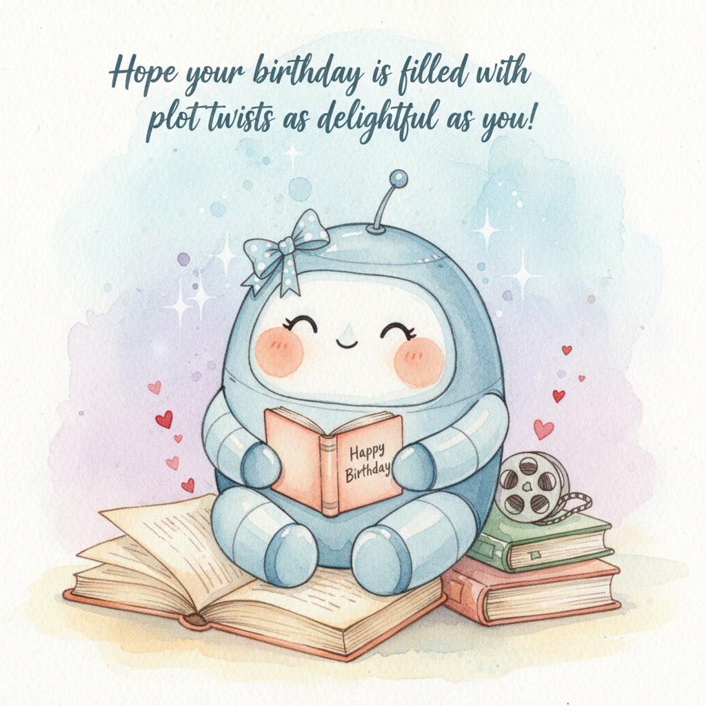 Workplace Cheer Birthday Cards - Silly Robot Cards