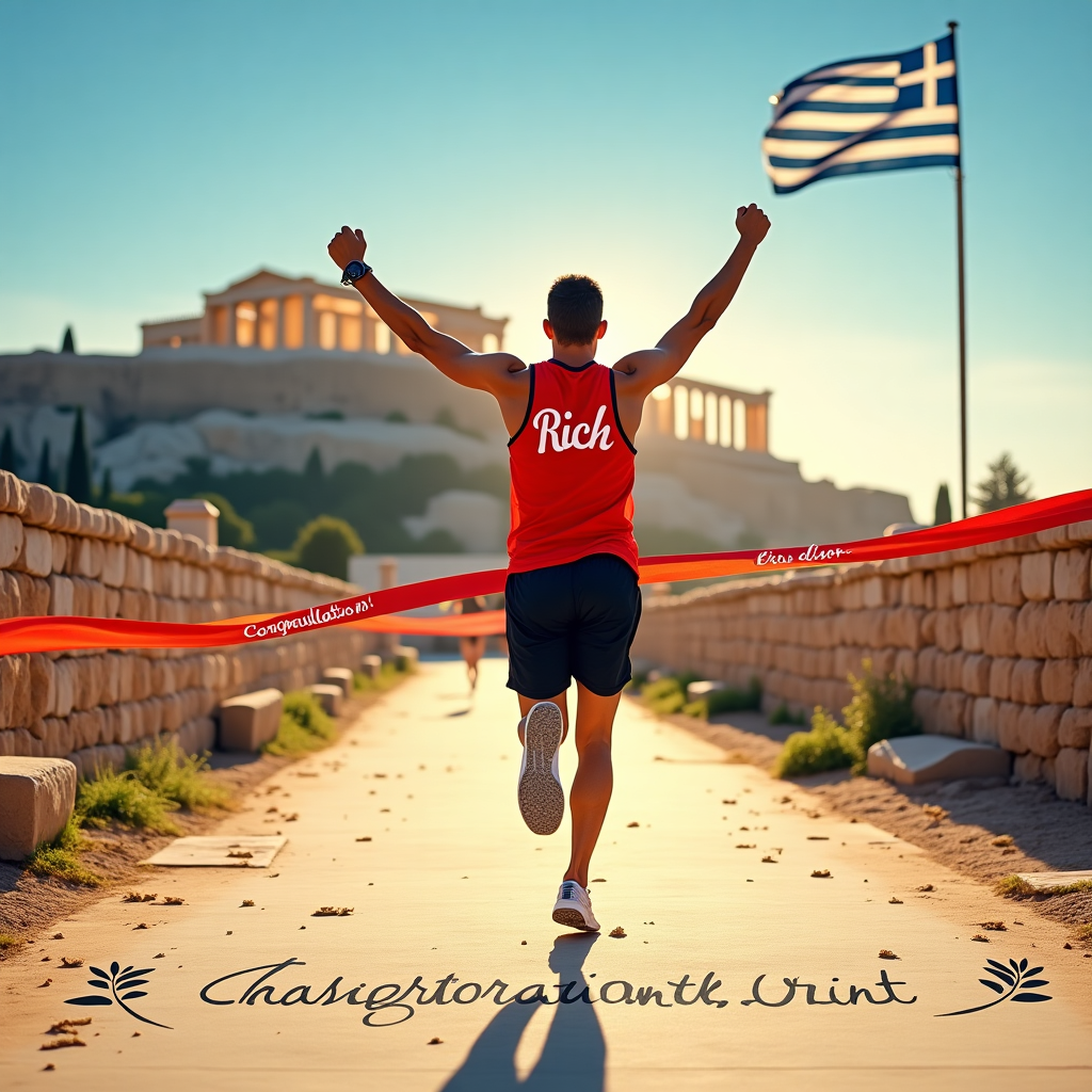 2) Congratulations AI Generated Card - Athens, acropolis, Greek flag ...