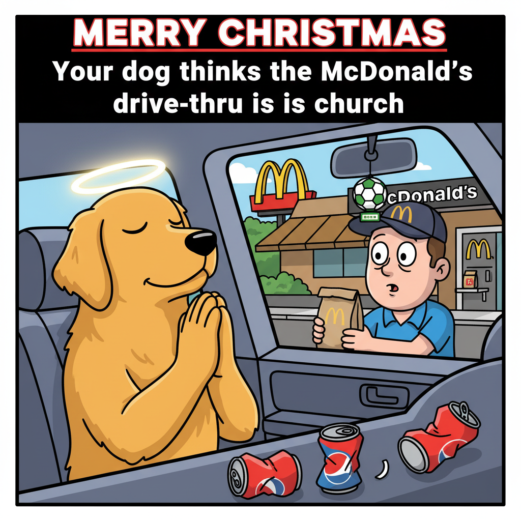 Fast Food Christmas Cards - Silly Robot Cards