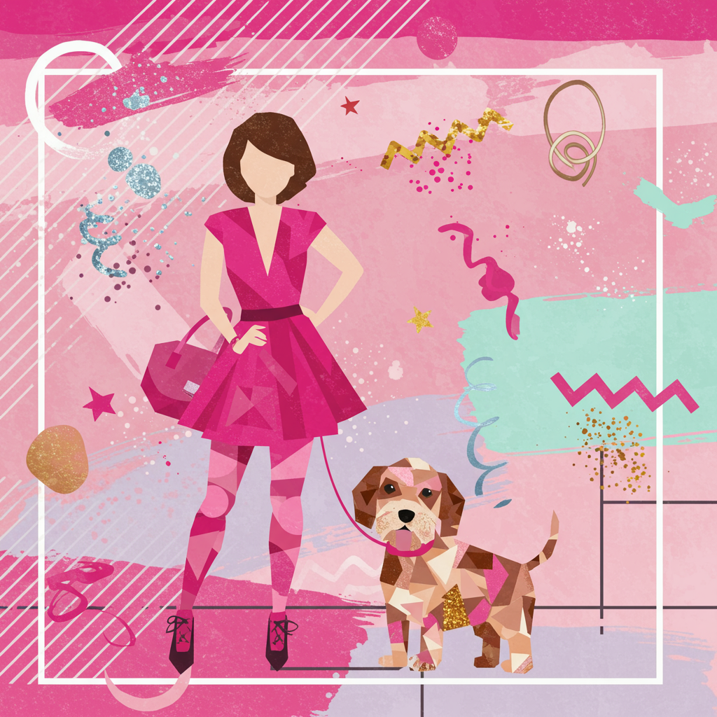 Sarah with Dog Birthday Cards - Silly Robot Cards