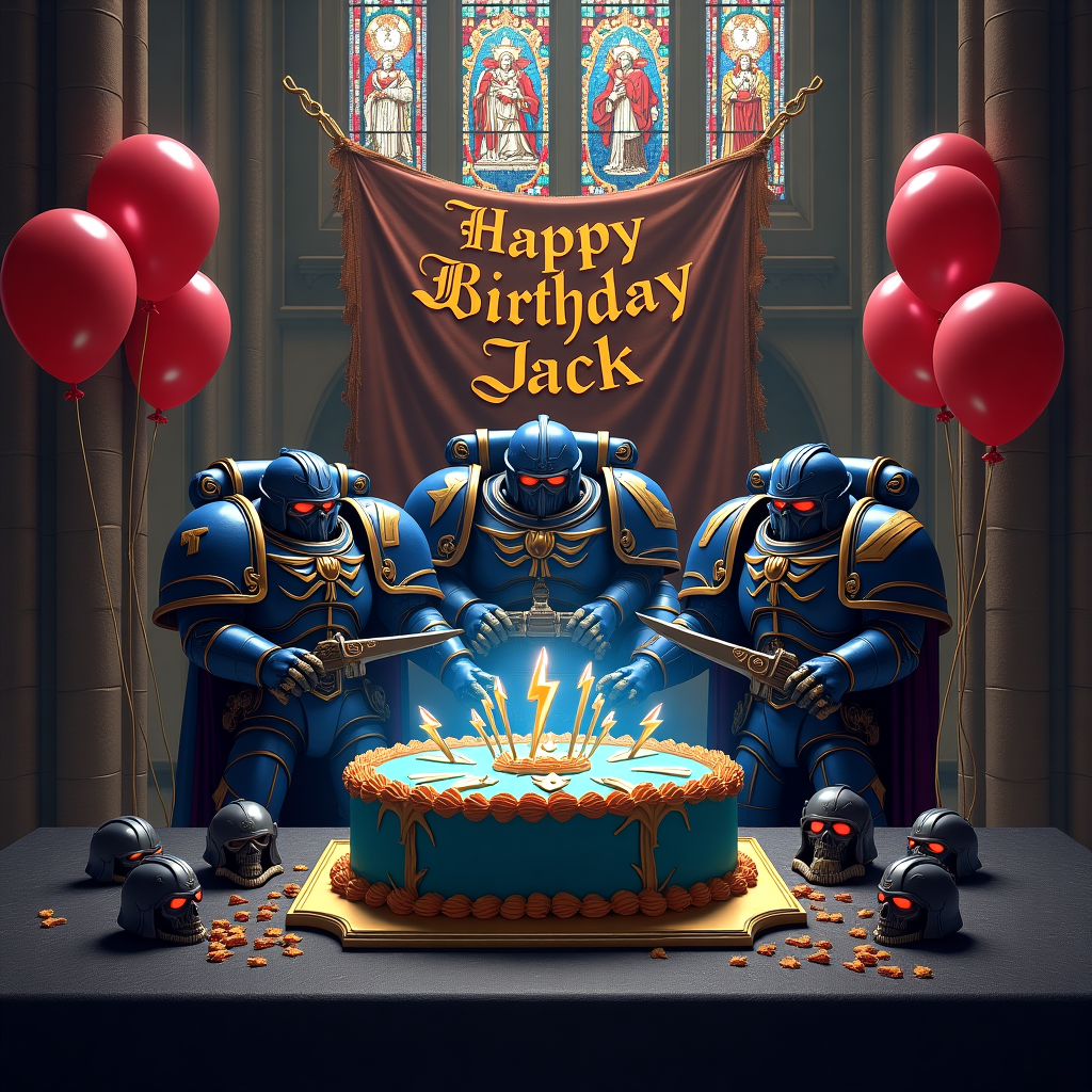 Night Lords Birthday Cards - Silly Robot Cards
