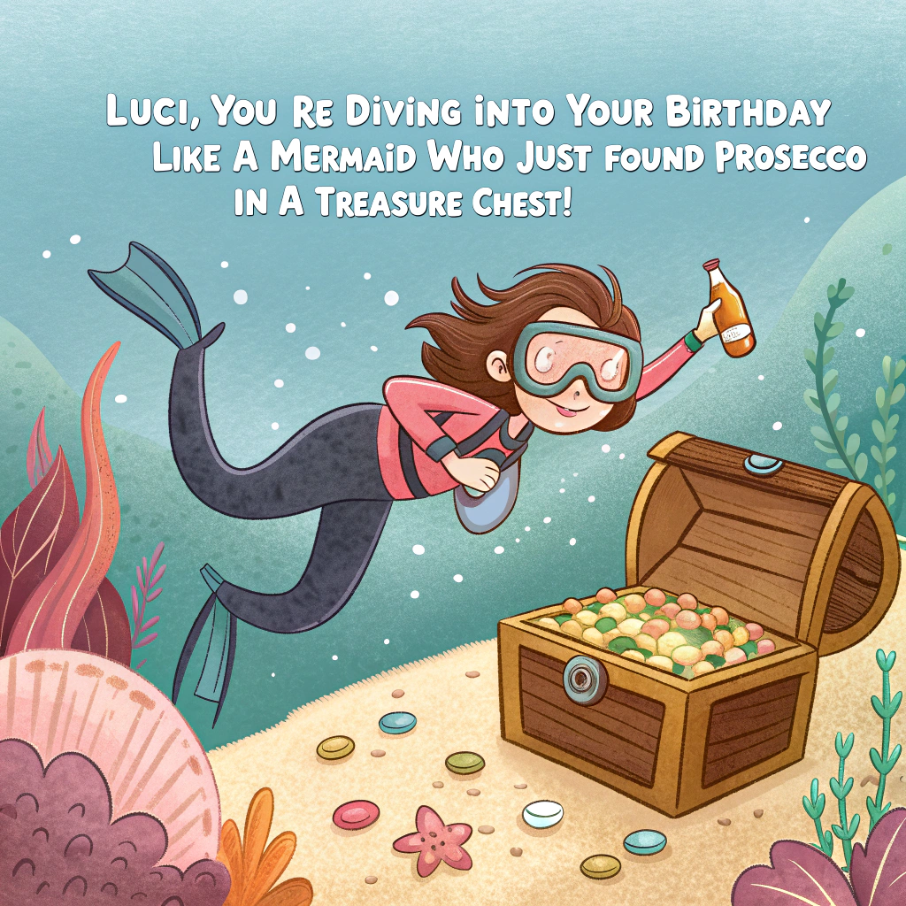 Mermaids Birthday Cards - Silly Robot Cards