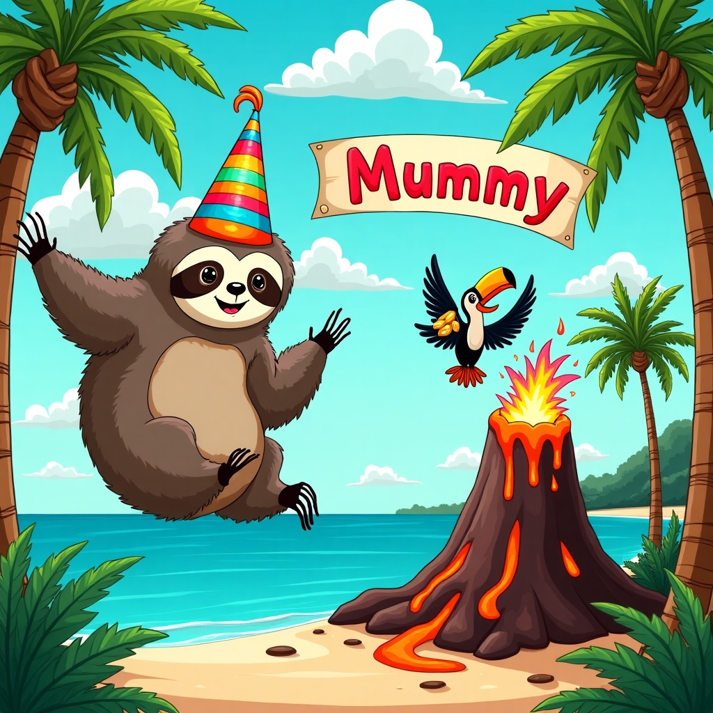 Costa Rica Birthday Cards - Silly Robot Cards