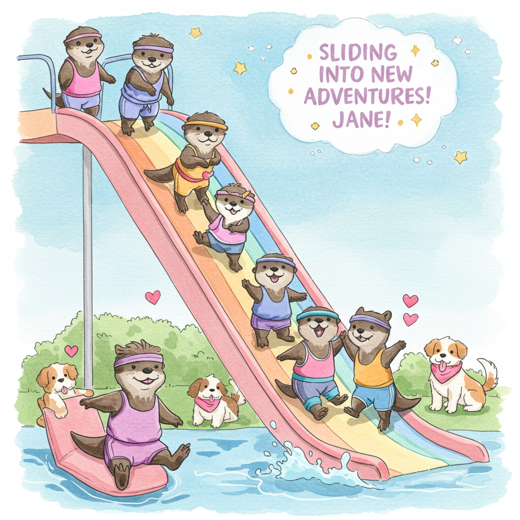 Watercolor Farewell Cards - Silly Robot Cards