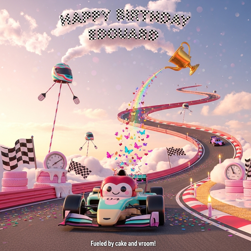 Candyland Birthday Cards - Silly Robot Cards