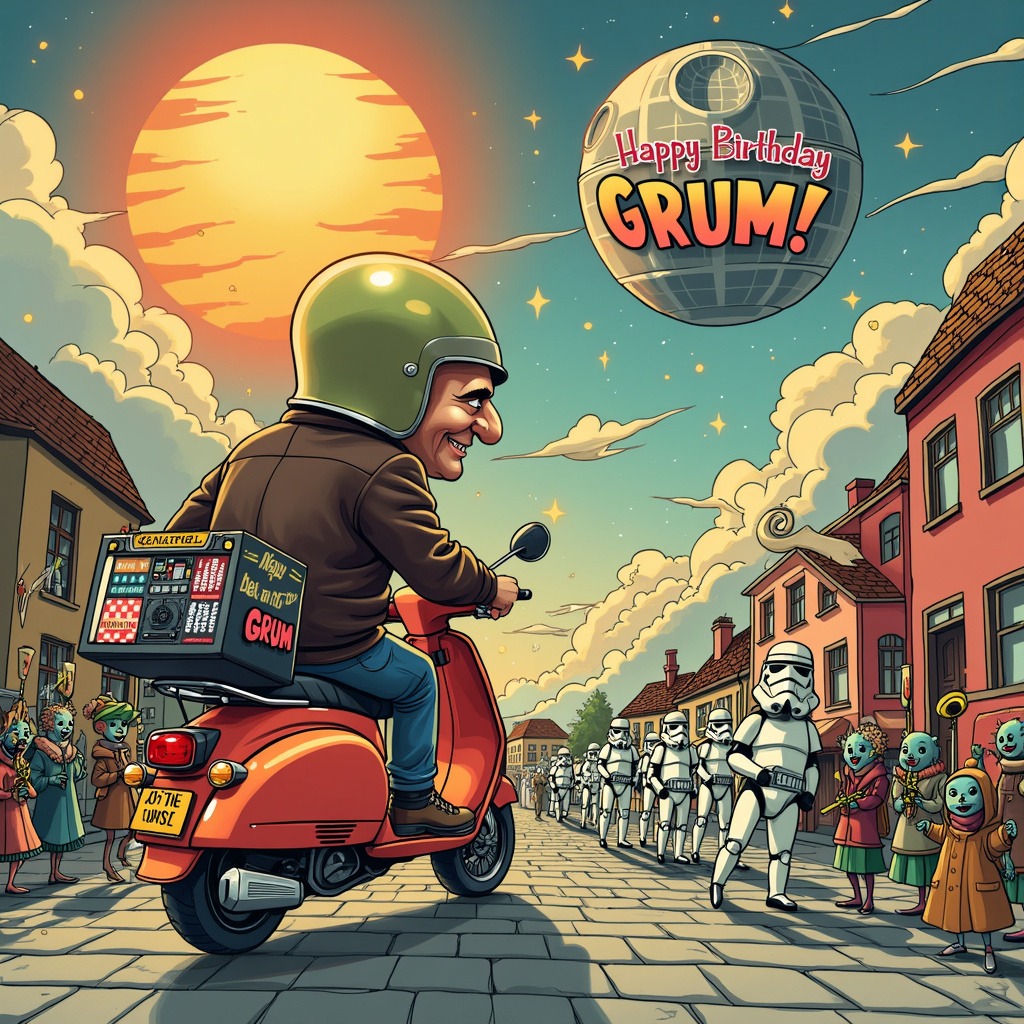 2) Birthday AI Generated Card - Skinhead, Star wars, Lambretta, and Ska ...