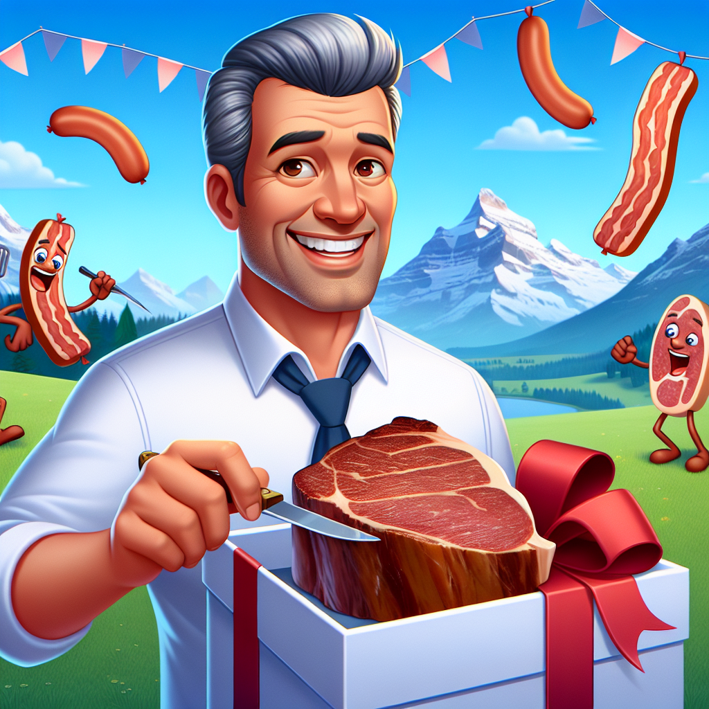 Tomahawk Steak Birthday Cards - Silly Robot Cards