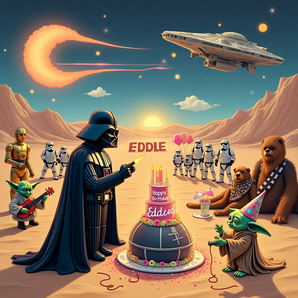 2) Birthday AI Generated Card - Darth vader (d4af8)