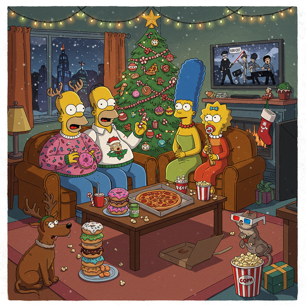 Simpsons Christmas Cards - Silly Robot Cards