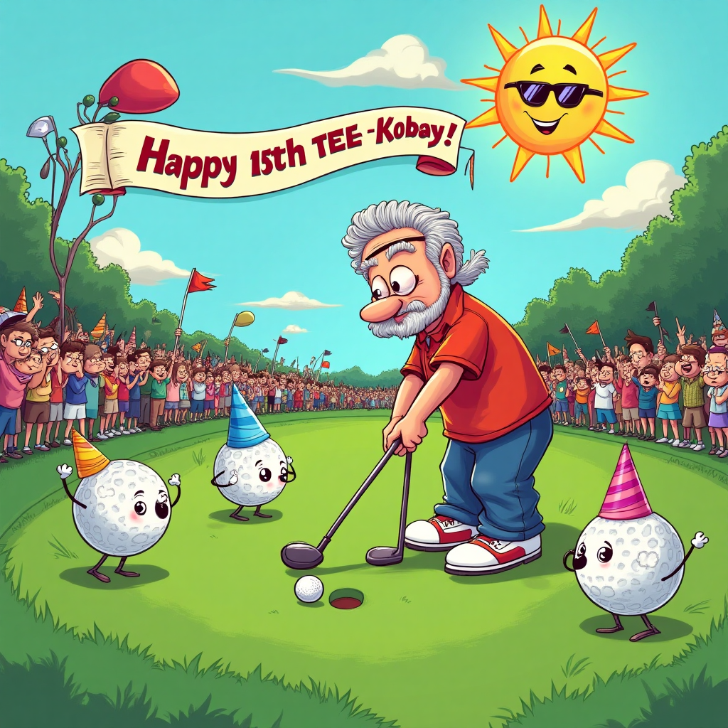 Happy Gilmore Birthday Cards - Silly Robot Cards