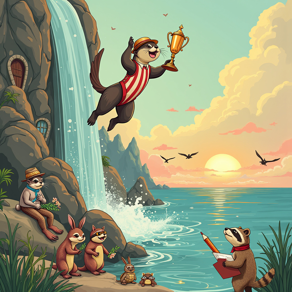 Swimming Congratulations Cards - Silly Robot Cards