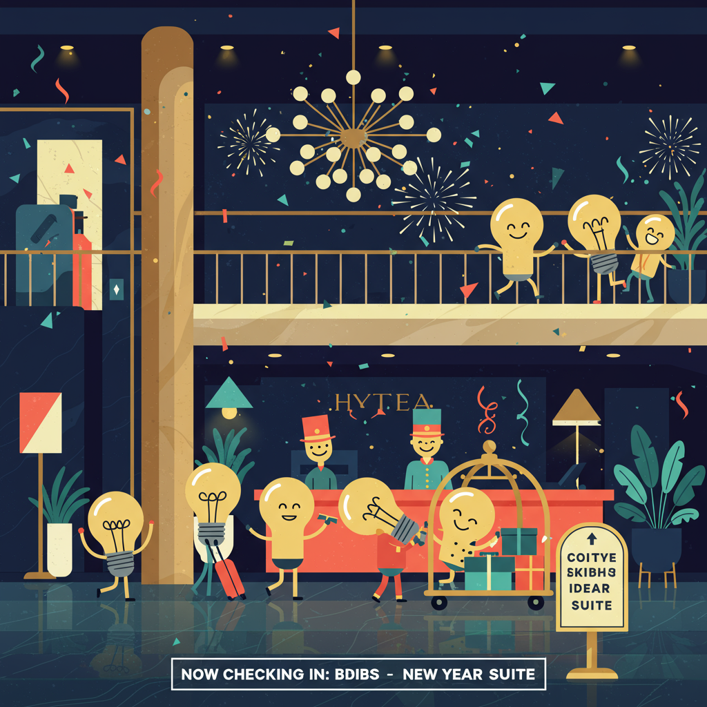 Minimalist New Year Cards - Silly Robot Cards