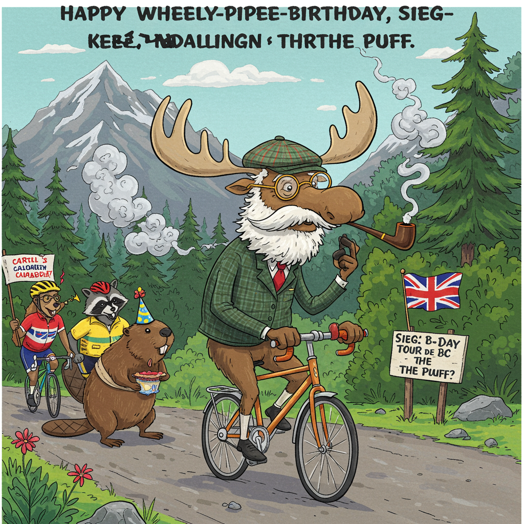 Smoking Pipe Birthday Cards - Silly Robot Cards