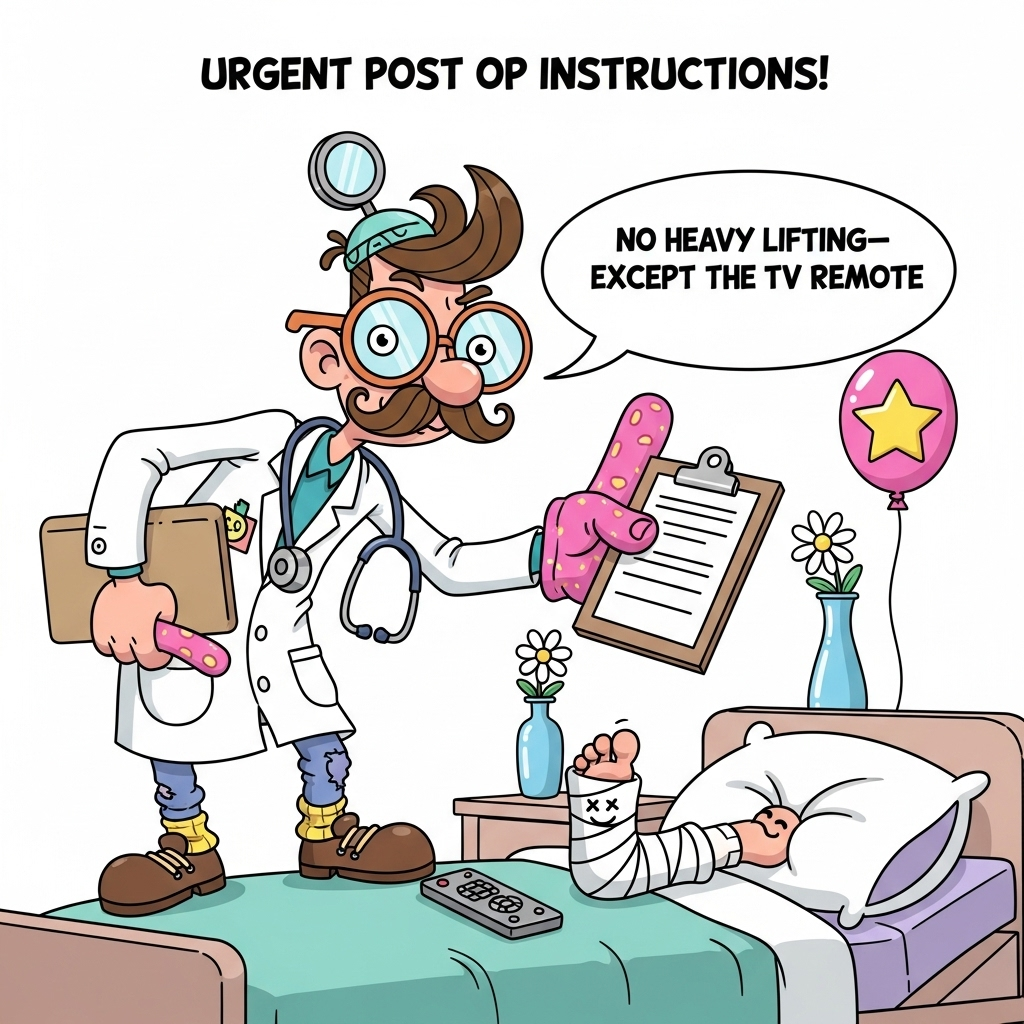 Urgent post op instructions Sympathy Cards - Silly Robot Cards