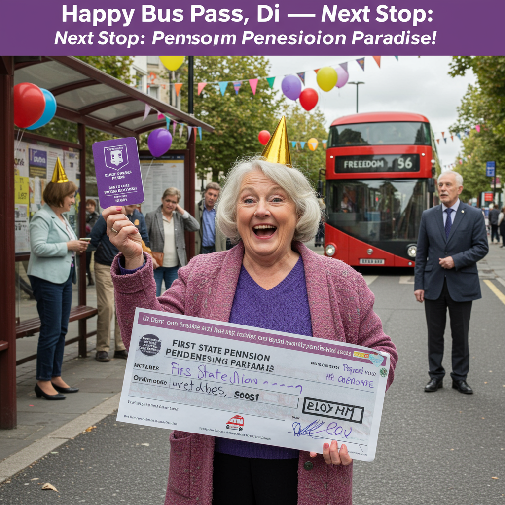 Receiving a State Pension Birthday Cards - Silly Robot Cards