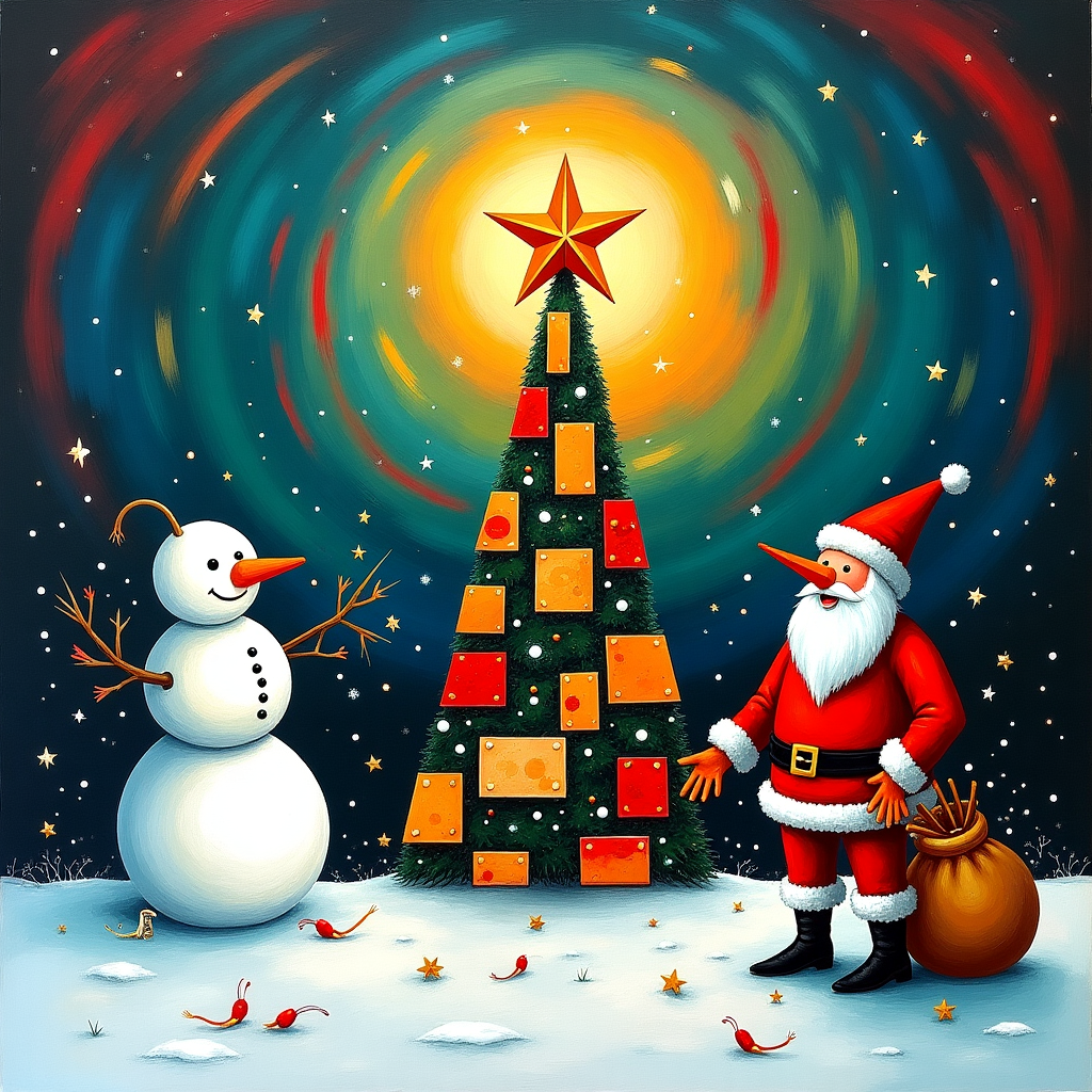 Creative Interpretation of Traditions Christmas Cards - Silly Robot Cards