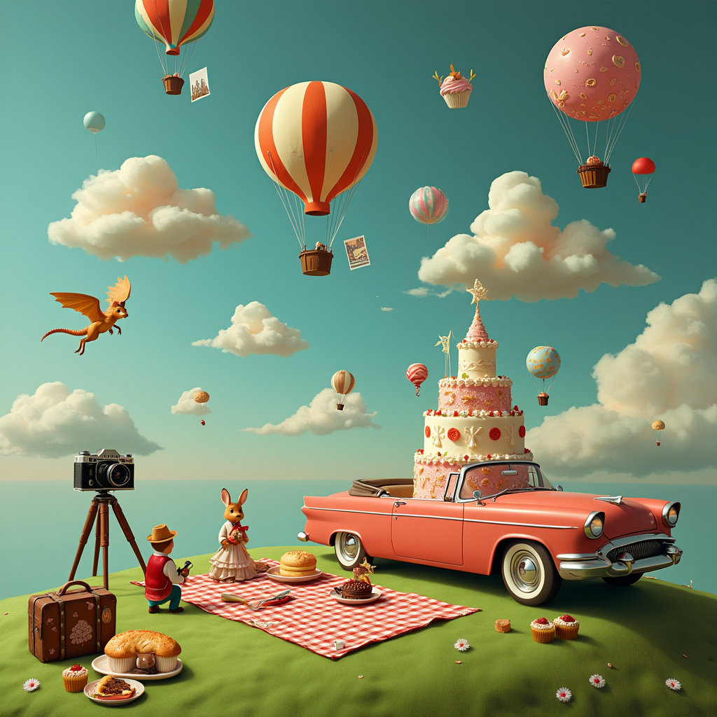 Paragliding Birthday Cards - Silly Robot Cards