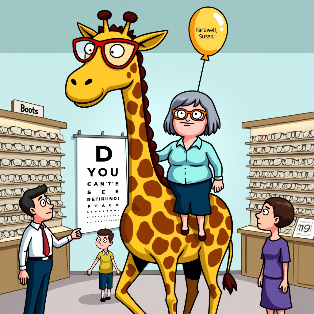 Optometry Humor Farewell Cards - Silly Robot Cards