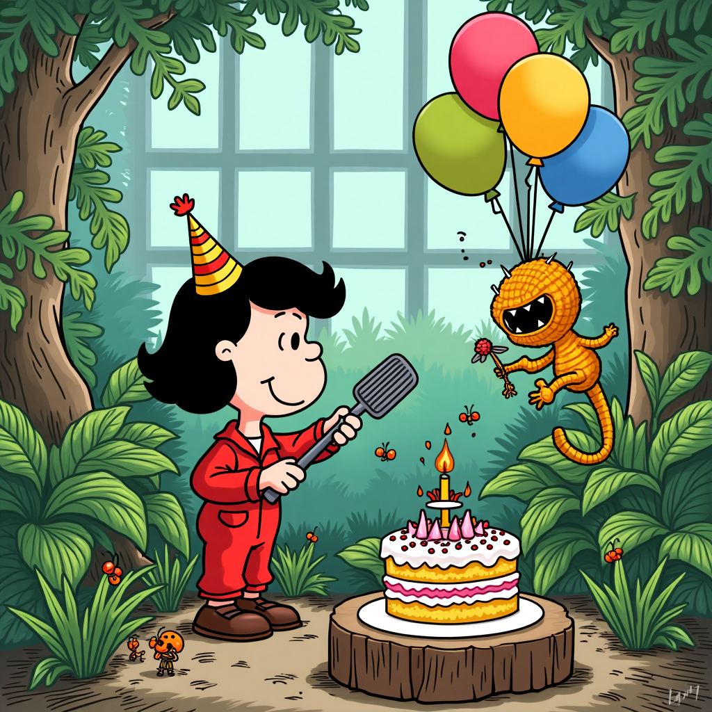 2) Birthday AI Generated Card - Xenomorph, Ripley, Plants, and Birthday ...