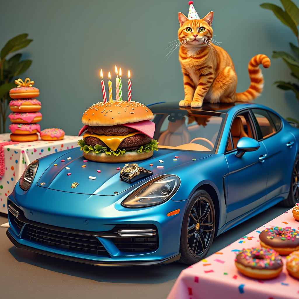 Rolex watch in gift box Birthday Cards - Silly Robot Cards